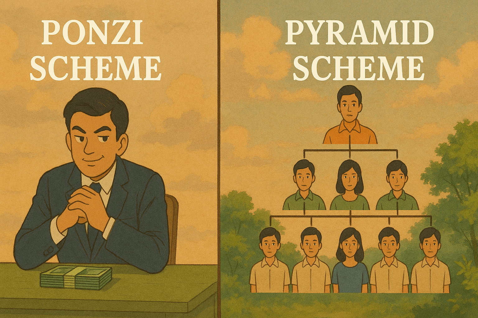 Ponzi Scheme vs Pyramid Scheme | Key Differences